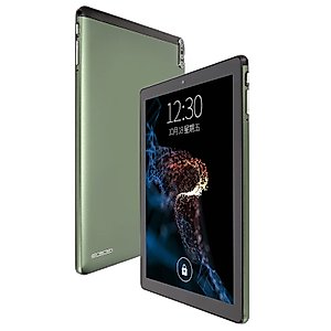 10.1 Inch Tablet, 2.4G 5G WiFi 6GB 128GB Front Tablet for Android 11.0 5MP Rear 13MP 1960x1080 IPS Calling 100‑240V Green US Plug