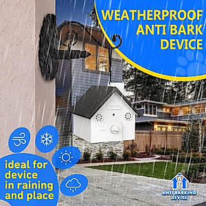 Anti Barking Devices, Dog Bark Control Devices with 3 Modes, 50 Ft Dog Barking Deterrent Device Bark Box Dog Training & Behavior Aids, Dog Barking Silencer for Indoor & Outdoor