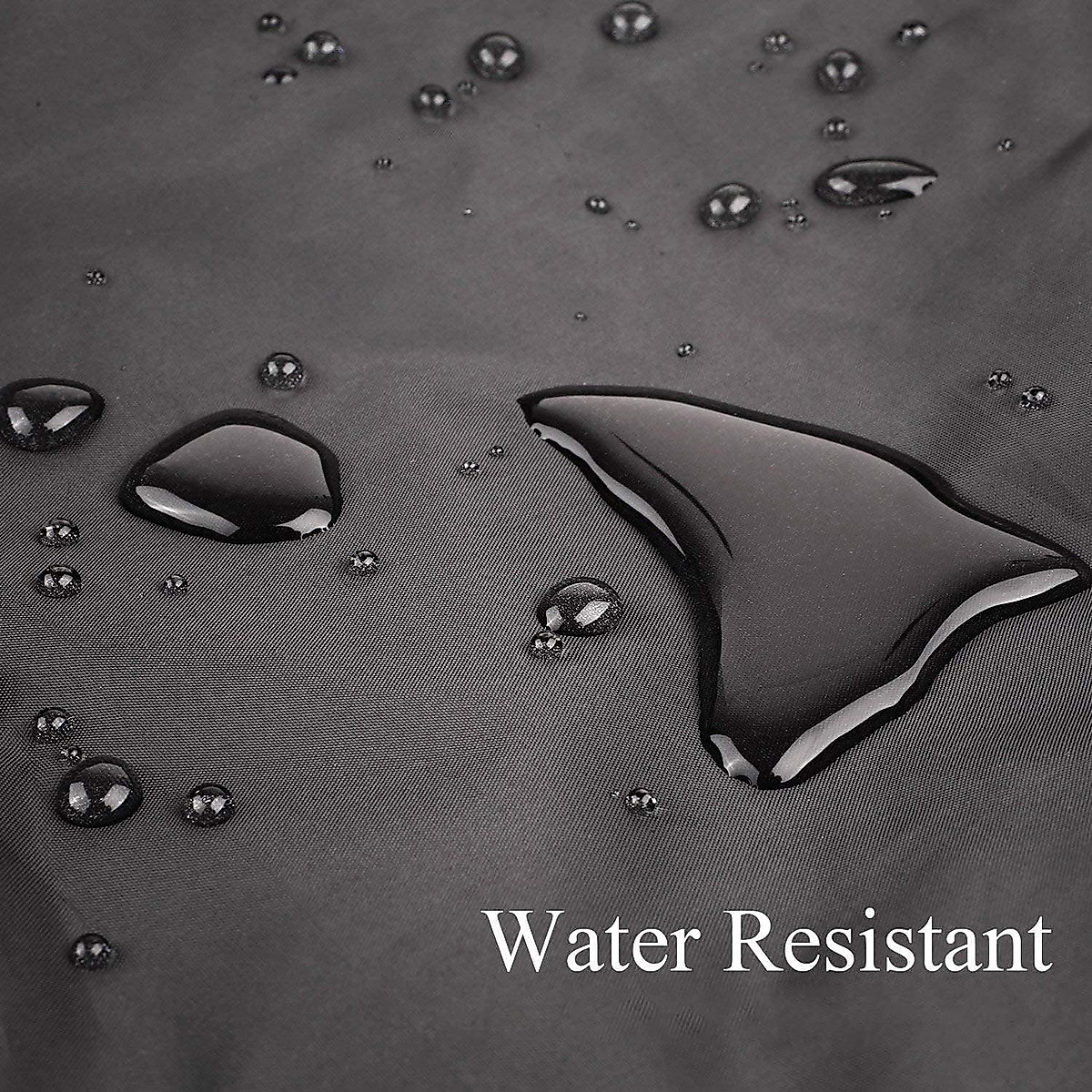 UCARE Deck Box Cover 420D Outdoor Patio Waterproof Oxford Fabric Coated with Silver Dustproof Deck Storage Box Protector with Elastic Buckles on All 4 Corners Wheels Protect from Wind Rain Snow Black