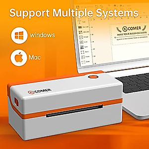 K COMER Thermal Label Printer 4x6 Shipping Label Printer for Small Business & Shipping Package 203dpi 150mm/s for Amazon, Ebay, Shopify, Etsy, UPS, USPS, FedEx, DHL