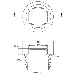 Caplugs TPN-1-F – TPN Series – Square Head Threaded Plugs with Flange, 15 Pack, High-Density Polyethylene (PE-HD), Black, to Plug NPT Thread Size 1/8 – 27, Oil & Heat Tolerant (ZTP1F1KA1)
