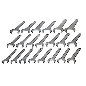 Grip 21 pc Jumbo Service Wrench Set SAE - Sizes Range from 3/4" to 2" - Chrome Plated Steel - Heavy Duty Roll-Up Storage Pouch