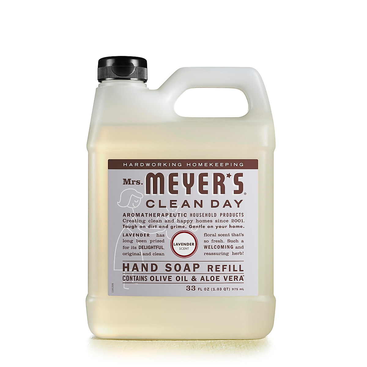 Mrs. Meyer's Clean Day Liquid Hand Soap Refill, Lavender Scent, 33 fl oz (651318)