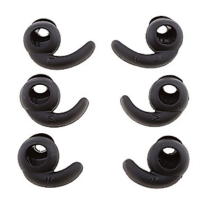 Eartips for JBL Synchros Reflect BT Sports Wireless Earphones,3 Pairs (S M L) Silicone Eargel Replacement Earbuds - Black