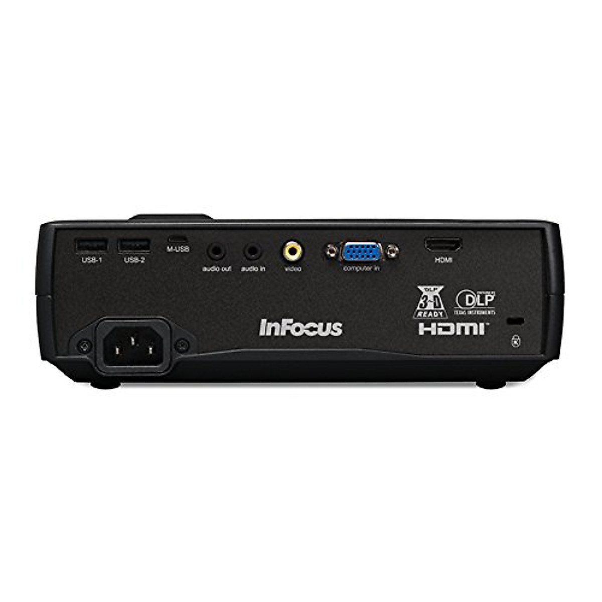 InFocus IN1116 WXGA DLP Portable Projector, HDMI, 3.5 lbs, 4GB Storage, 2400 Lumens