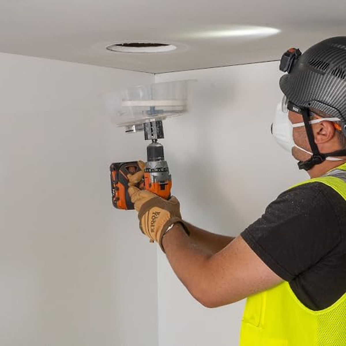 Klein Tools 53710 Hole Saw, Adjustable Circle Hole Cutter with Dustbowl, Integrated Vacuum Port, for Drywall and Ceiling Tiles, 2 to 7-Inch