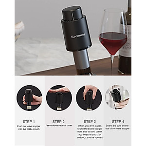 Wine Bottle Stopper, Vacuum Wine Bottle Stoppers, Reusable Wine Stoppers, Bottle Sealer Keeps Wine Fresh, 100% seal anti-leakage[2 PACK]…