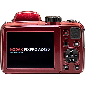Kodak PIXPRO AZ425 Digital Camera + 64GB Memory Card + Camera Case (Black) + USB Card Reader + Table Tripod + Accessories (Red)