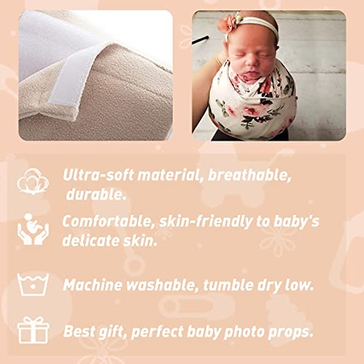 Newborn Photography Props Posing Wraps Assistant Professional Posture Wrap for Studio Photo Props Accessories Beige