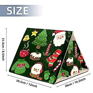Y-DSIWX Guinea Pig Hideout House Bed, Christmas Elements Rabbit Cave, Squirrel Chinchilla Hamster Hedgehog Nest Cage