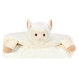 Bearington Baby Lil' Alma Belly Blanket, Llama Plush Stuffed Animal Belly Blanket, Tummy Time Play Mat