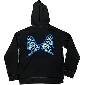 Sunwittafy Y2k Hoodie Men Women Star Zip Up Hoodie Letter Print Harajuku Oversized Sweatshirt Grunge Jacket Streetwear D-blue