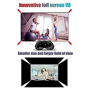 VR Headset with Controller Adjustable 3D VR Glasses Virtual Reality Headset HD Blu-ray Eye Protected Support 5~7 Inch for Phone/Android