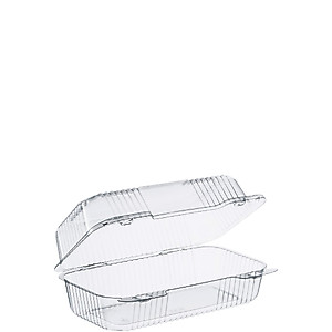 Dart C35UT1 9 in Med Oblong Clear Hinged Container, 9.0 X 5.4 Inches (Case of 250)