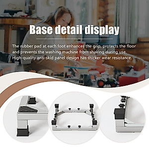 Zsytbyyds Heavy duty All Stainless Steel Mini Fridge Stand Washer and Dryer Stand with 4 Strong Feet Heavy Duty Washing Machine Stand Base&Appliance Universal Base（Large Stand）