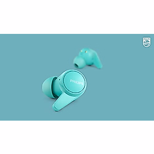Philips T1207 True Wireless Headphones with Up to 18 Hours Playtime and IPX4 Water Resistance, Teal