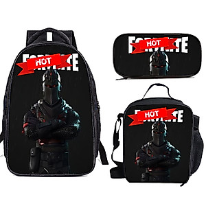 Study 3-Piece School Bag Backpack, Suitable for Teenagers Boys and Girls Travel Study Backpack and Lunch Box and Pencil Bag