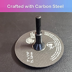 Crossarctic Cut-Off Wheel Mounting Mandrel Holder 3/8" & 1/4" Arbor Hole with 1/4" Shaft Stem for Die Grinder Accessories Drill Rotary Tool(3 Pack)