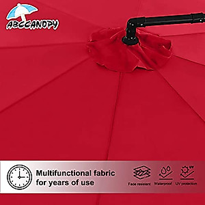 ABCCANOPY Cantilever Patio Umbrellas 10FT Red