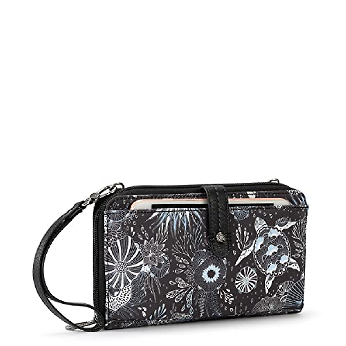 Sakroots womens Eco-twill Large Smartphone Crossbody Bag in Convertible Purse with Detachable Wristlet Strap Inclu, Midnight Seascape, One Size US