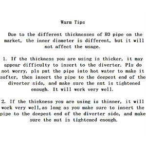Realgoal Divert Valve 10.5 mm Tubing with Male Adapter for Faucet