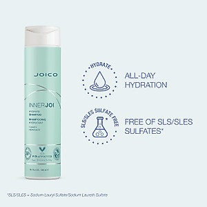 Joico InnerJoi Hydrate Shampoo and Conditioner | For Dry Hair & Scalp | Sulfate & Paraben Free | Naturally-Derived Vegan Formula | 10.1 oz