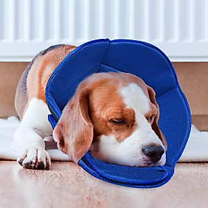 Yagamii Soft Dog Cone for Dogs After Surgery, Comfort Dog Cones for Large Medium Small Dogs, Adjustable Dog Recovery Collars & Cones, Elizabethan Collar Alternative to Stop Licking Wounds,Blue,XL