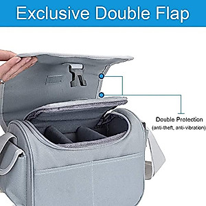 CADeN Camera Bag Case Shoulder Crossbody Bag Compatible for Nikon, Canon, Sony, DSLR SLR Mirrorless Cameras and Lenses (1.0 Grey, Small)