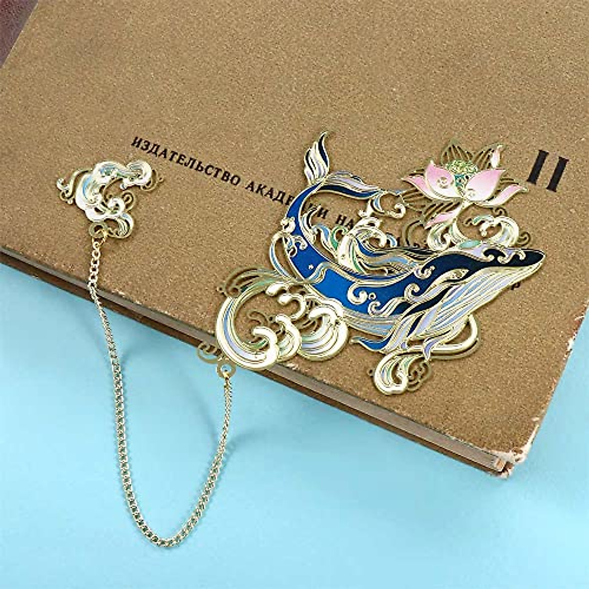 Vintage Metal Bookmark,Chinese Style Bookmark Creative Metal Hollow Brass Bookmark, for Women Men Readers(Dragon)