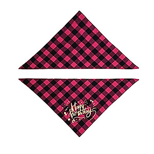 Neo LOONS Dog Birthday Bandana Set, Cute Dog Bow Tie Scarf Crown Hat Happy Birthday Banner for Dogs Birthday Party Supplies Decorations for Small Medium Pet Dog Puppy(Pink)
