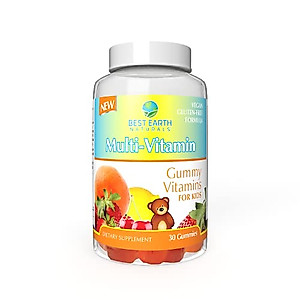Best Earth Naturals Kids Multivitamin Gummy Vitamins - Gluten Free, Vegan, Delicious Gummies for Boys, Girls, Teens, & Children! Non-GMO Immune Support for Kids with Vitamins A, B, C, D, E & More