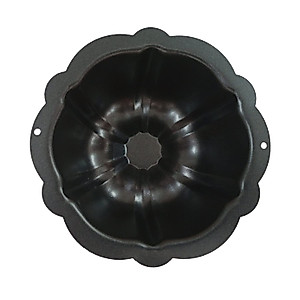 Proshopping Carbon Steel Mini Bundt Cake Pans, 4 Inch Metal Nonstick Fluted Cake Pan, 4Pcs Kugelhopf Mould for Baking Buntcake Bundtlet Bavarois Cupcake Brownie Pudding Tarts - Pumpkin Shaped, Black