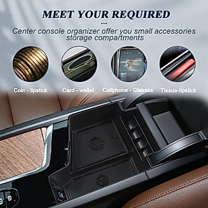 BIBIBO 2023 2024 XC60 XC90 S90 V90 Center Console Organizer for 2018-2023 2024 Volvo XC60 V60 S60 S90 V90 XC90 Insert Armrest Storage Box Tray,2022 XC60 Accessories Glove Pallet Organizer (Black-Trim)