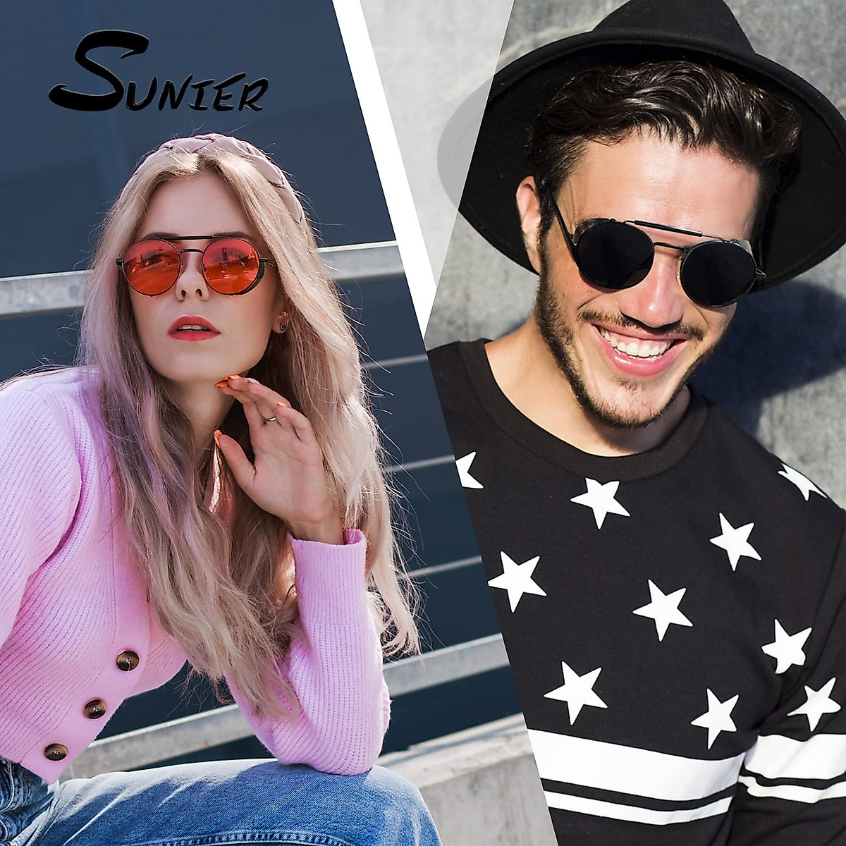 Retro Round Polarized Steampunk Sunglasses Men Women Side Shield Goggles Gothic S92-ADVANCED POLARIZED