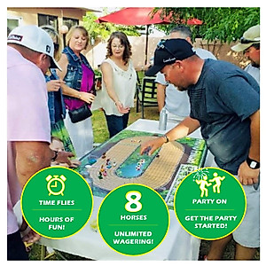 Photo Finish Horse Track Racing Board Game | Best New Fun Parlor Party Game | Original, Classic Edition | Improved Horses