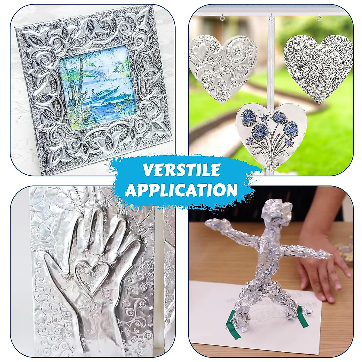 St. Louis Crafts 36 Gauge Aluminum Metal Foil Roll, 12 Inches x 10 Feet