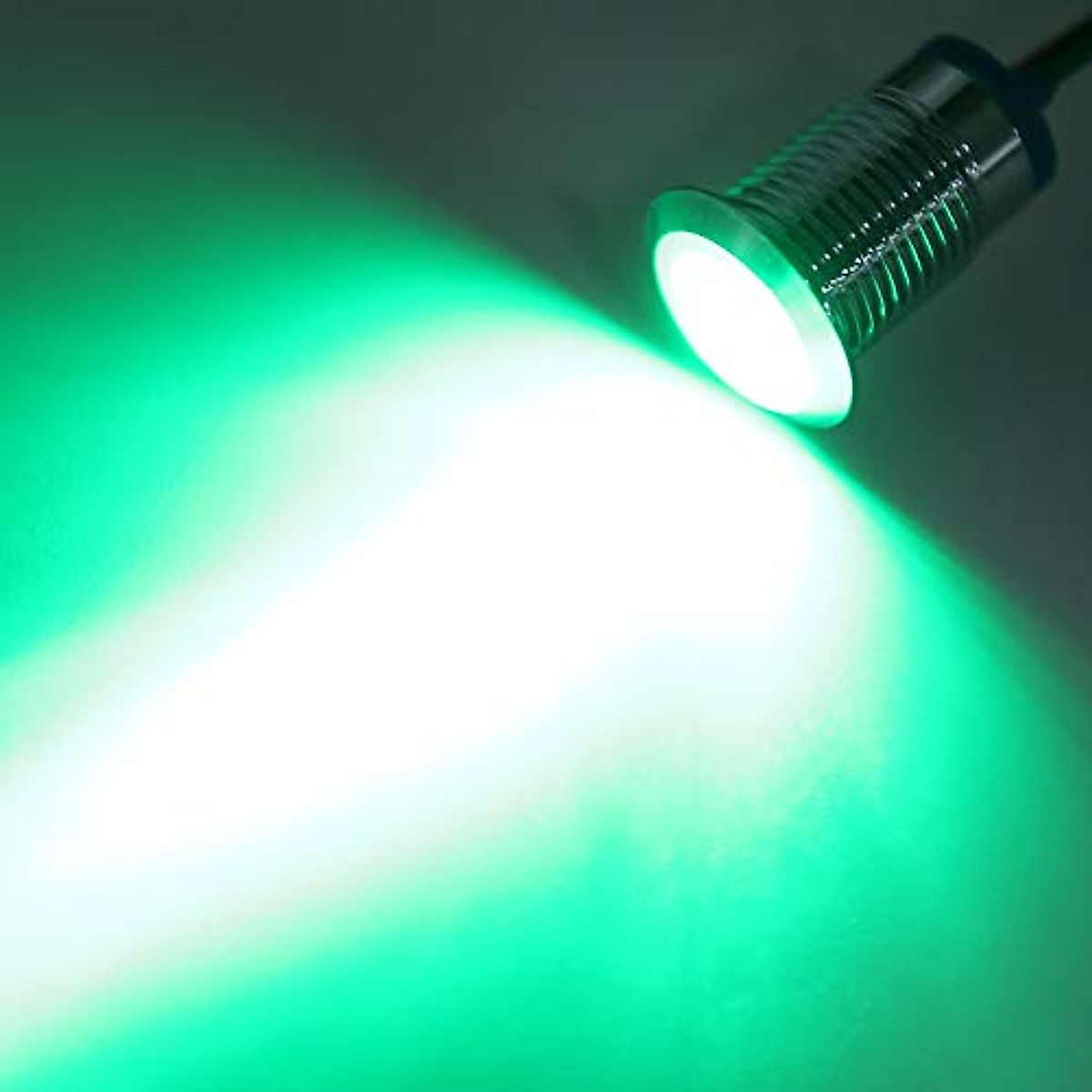 LED Pilot Indicator, LED Pilot Light Bulbs Lamp IP66 6mm LED Lamp with Wire Pilot Dash Directional Car Truck Boat with Wire LED Indicator Light(Red Green)