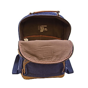 STS Ranchwear Traveling Outdoor Casual Everyday Blue Bayou Collection Denim Backpack with Adjustable Leather Shoulder Straps, One Size