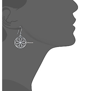 925 Sterling Silver Earrings, BoRuo Lotus Flower Yoga Earrings