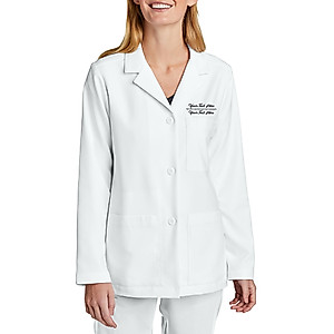 Custom Women Scrub Lab Coats Embroidered Medical Laboratory Coat for Women 29.5" Large