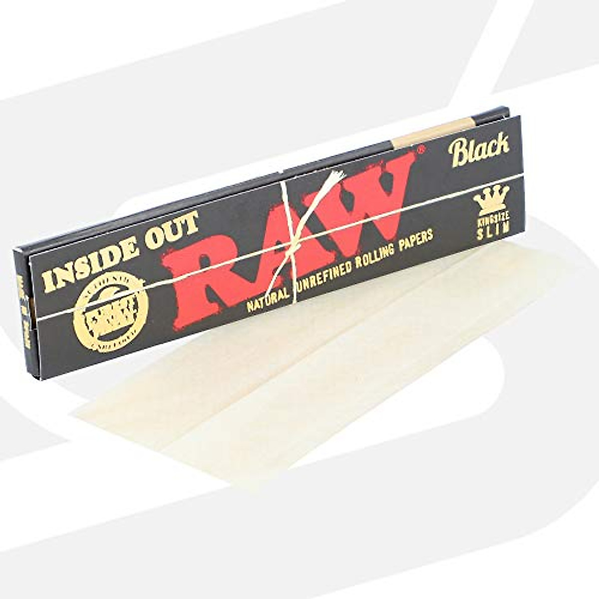 RAW Black Inside Out King Size Slim Rolling Papers | 50 Packs | Perfect for Backrolling - So Thin You Can Truly Taste Your Terps
