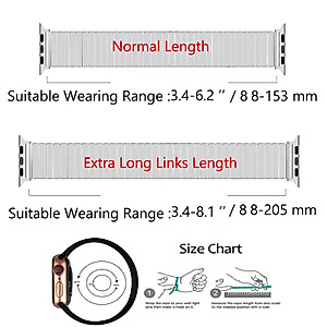 Designed specifically for Apple Watch Ultra 2 49mm Stretchable Elastic Sport Metal bands Compatible with Apple Watch Ultra 49mm Smart Watch stainless steel expansion watchband Silvery