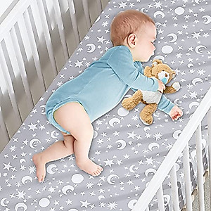 bimocosy Crib Sheet,3 Pack Crib Sheets for Baby Girl Boy Size 28"x 52" for Standard Crib and Toddler Mattresses, Super Soft Breathable Microfiber Crib Mattress Sheet,Floral/Elephant/Pink