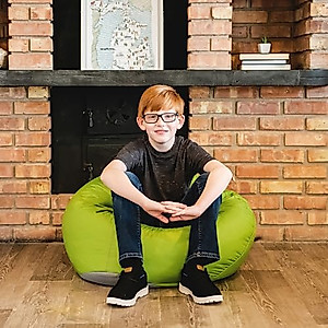 Big Joe Classic Bean Bag Chair, Spicy Lime Smartmax, Durable Polyester Nylon Blend, 2 feet Round