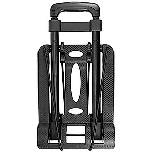HOZEON Folding Hand Truck, 55 Lbs 25 KG Heavy Duty Solid Construction Utility Cart for Luggage, Lightweight Compact Portable Fold Up Dolly for Luggage, Travel, Shopping Moving, Office, Black