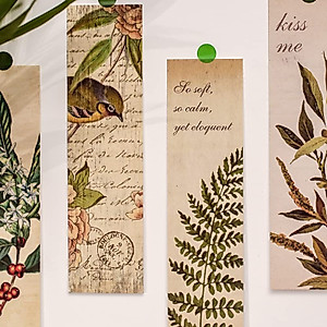 Vintage Pretty Bookmarks for Women, Bookmarks for Book Lovers 30 Pcs (Book of Green)