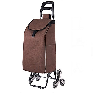 SH-gwtc Shopping Trolley,Foldable Shopping Cart 2 Wheels Climbing Trolly/Waterproof Shopping Bag/Collapsible Push Pull Carts (Color : A)