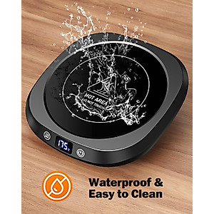 Coffee Mug Warmer -4S Fastest Heating Coffee Cup Warmer for Desk，5 Temp & 1-12H Timer Settings Auto Shutoff Candle Warmer,Ideal Coffee Gift Accessories with Greeting Card Keep Beverages Coffee Warmer