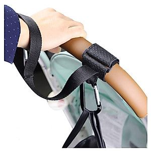 Topwon Strollers Hooks with Wrist Strap,Universal Handy Hook for Strollers/Walkers/Buggy -2Pcs