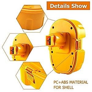 2Pack 14.4V 4.0Ah DW9094 Ni-Mh Replace for Dewalt 14.4V Battery XRP DC9091 DW9091 DW935 DE9038 DE9091 DE9092